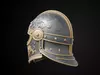 Stylized Royal Knight Dominion Helmet - Golden Lion Crown 3D model 3D ...