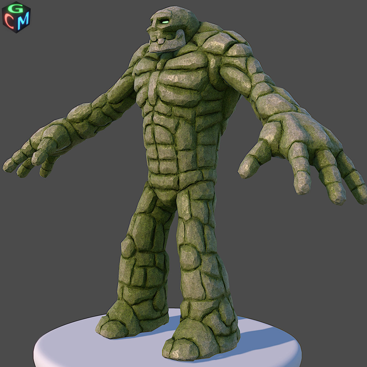 Stone Golem 3D Model Game ready rigged .max - CGTrader.com
