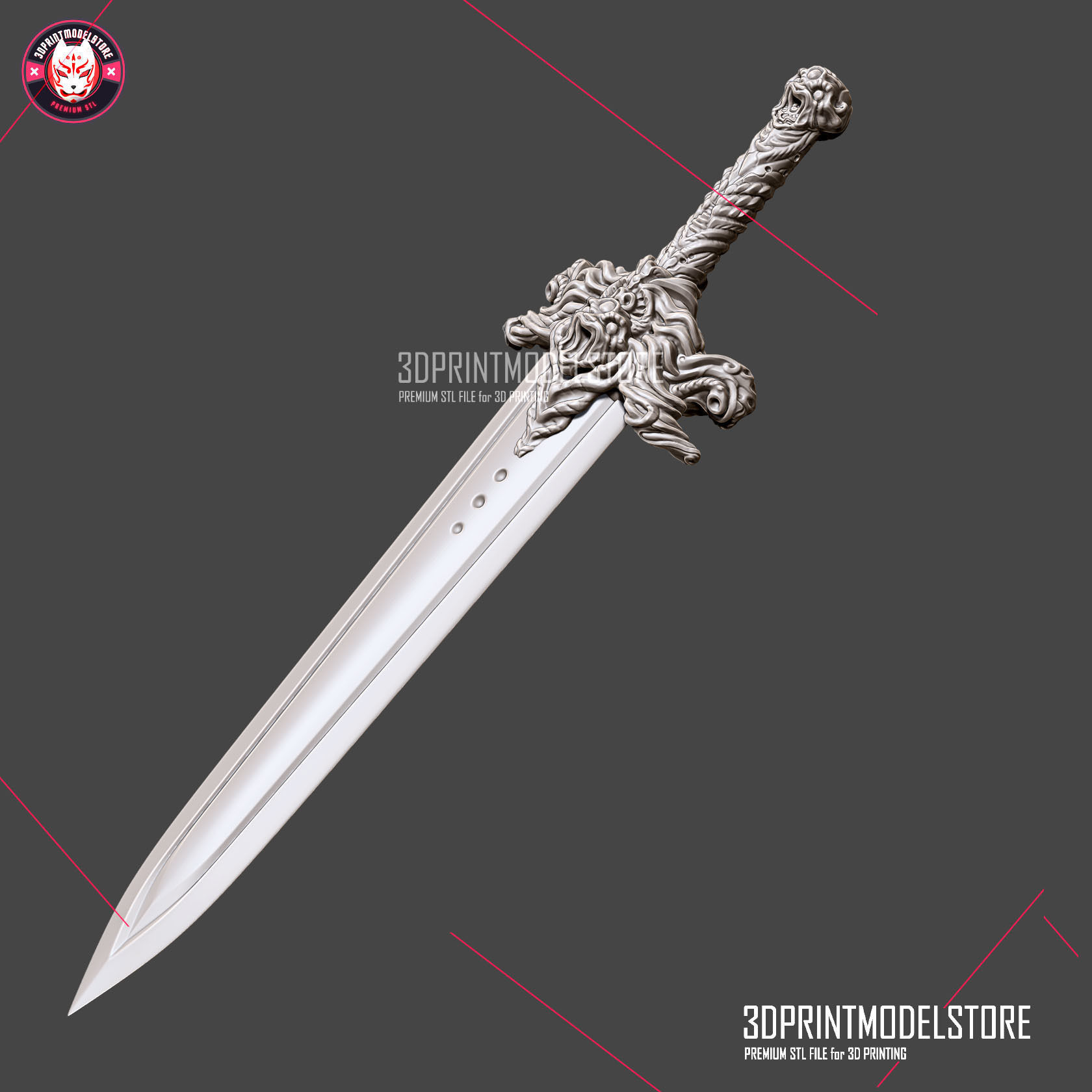 Devil Sword Dark Weapon STL Costume Cosplay 3D model 3D printable ...