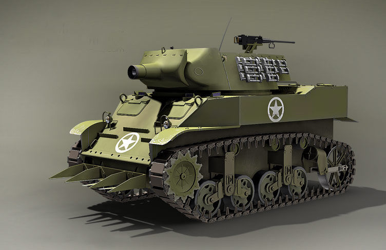 75 mm M8 HMC USA 1942 3D model | CGTrader