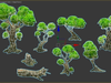 3D model Low poly forest trees VR / AR / low-poly | CGTrader