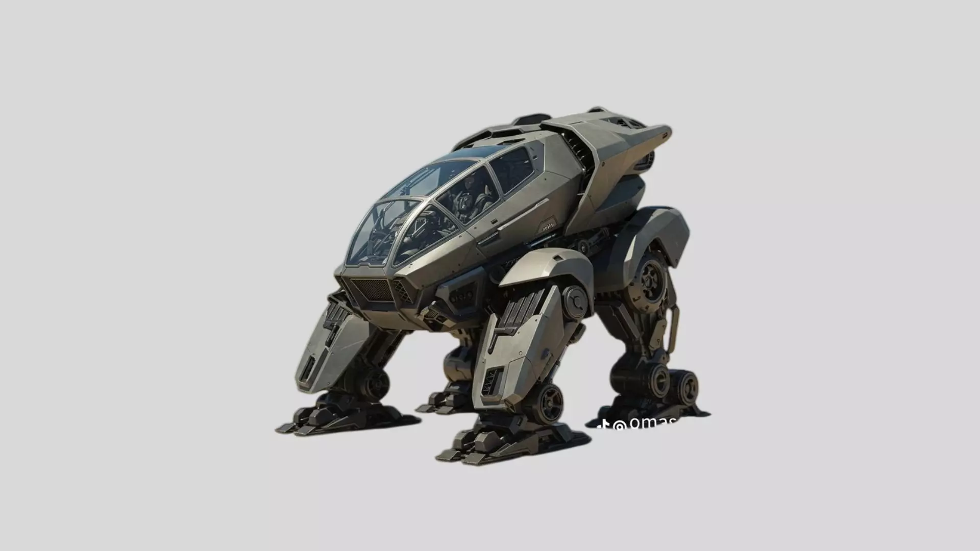 Futuristic Walking Vehicle Mech Transport Sci Fi Military Robot 3D ...