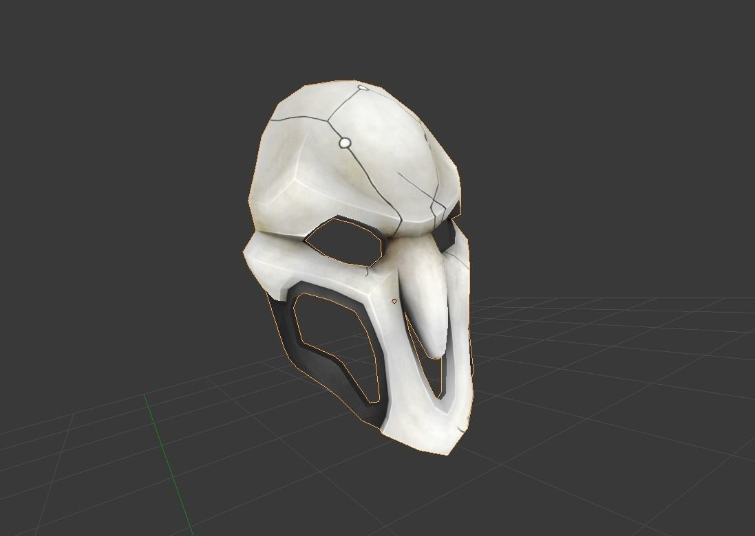 3D model Reaper Mask - papercraft VR / AR / low-poly | CGTrader