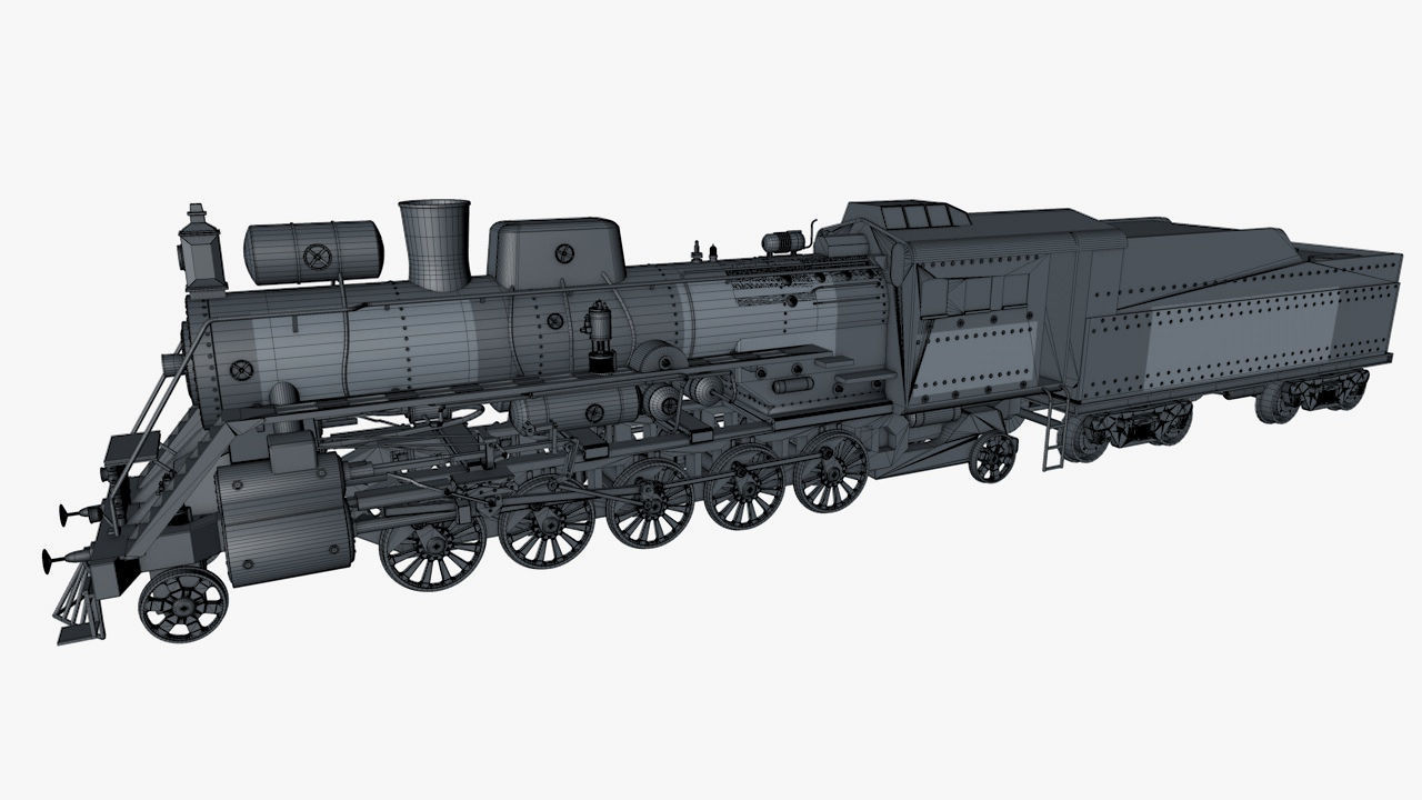 Locomotive 3D model 3D printable | CGTrader