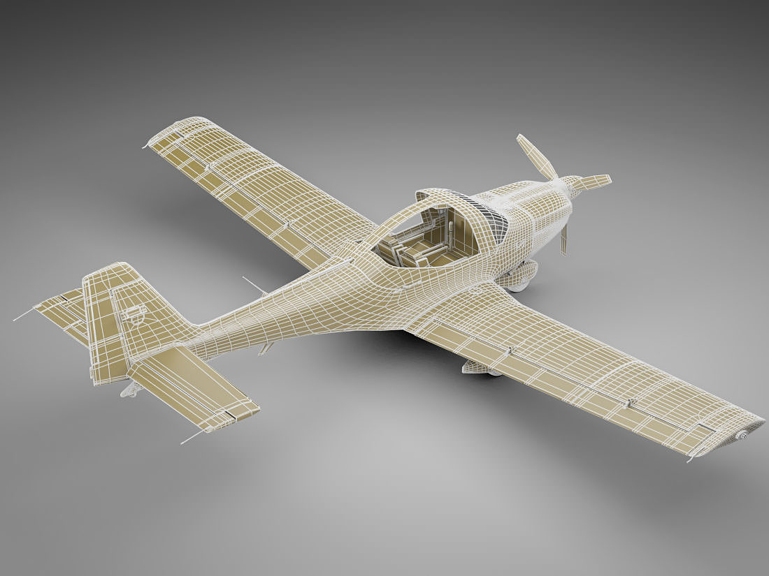 Grob G115 E Tutor 3D model rigged | CGTrader