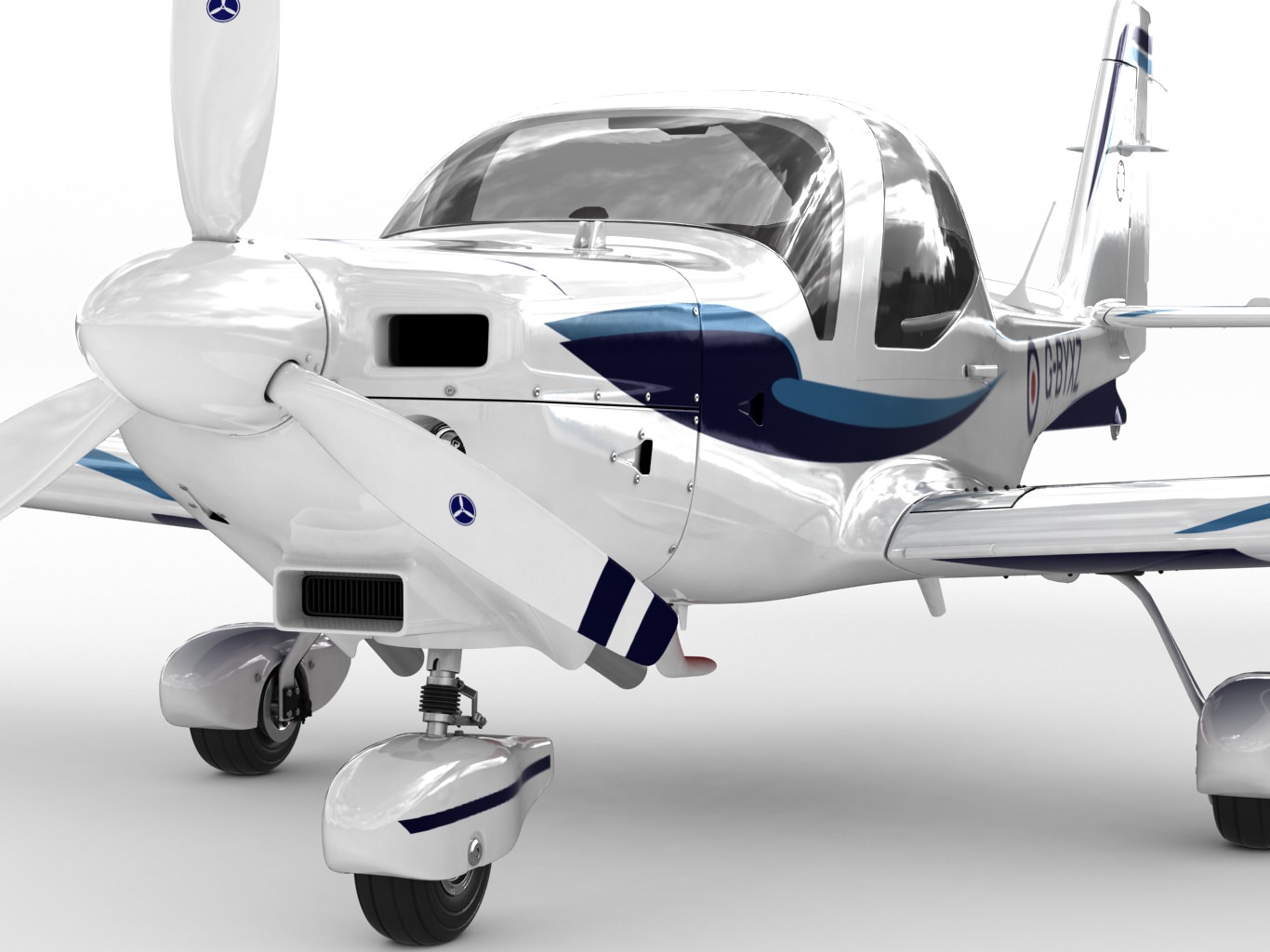 Grob G115 E Tutor 3D model rigged | CGTrader