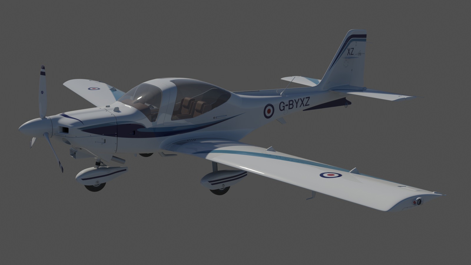 Grob G115 E Tutor 3D model rigged | CGTrader