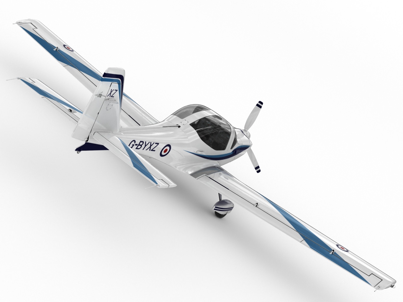 Grob G115 E Tutor 3D model rigged | CGTrader