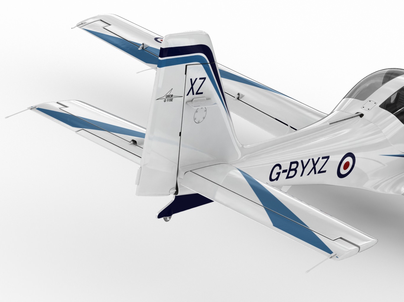 Grob G115 E Tutor 3D model rigged | CGTrader