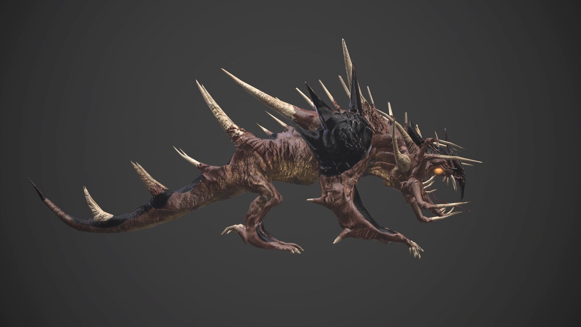 3d model Infernal dog free VR / AR / low-poly 3D model animated rigged ...