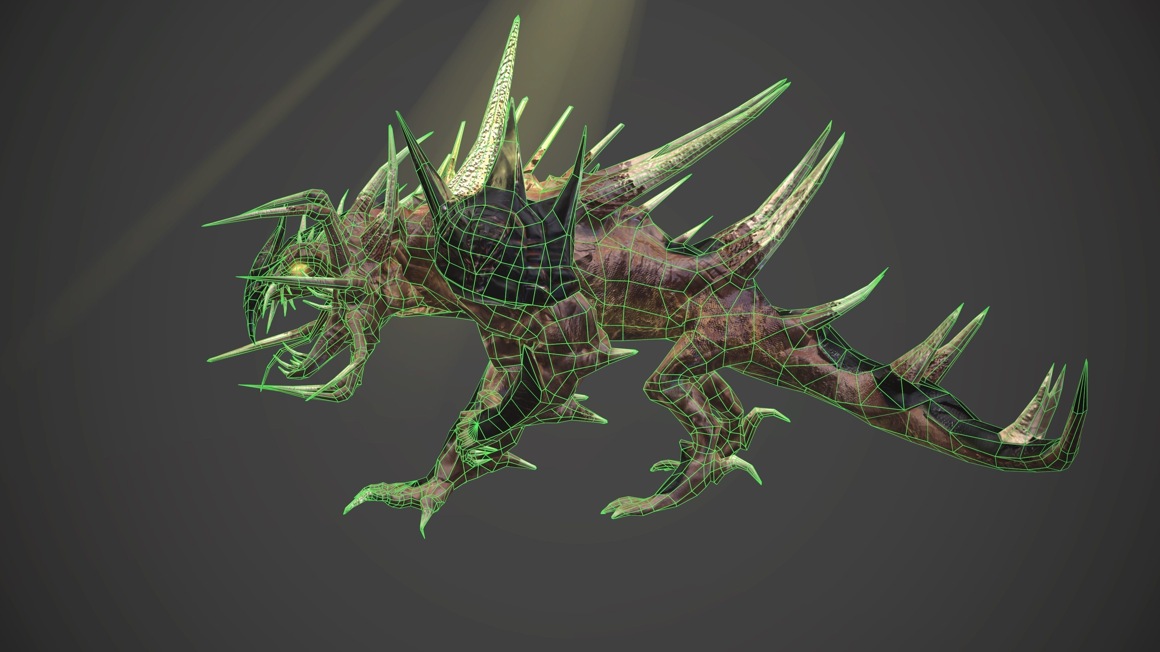 3d model Infernal dog free VR / AR / low-poly 3D model animated rigged ...