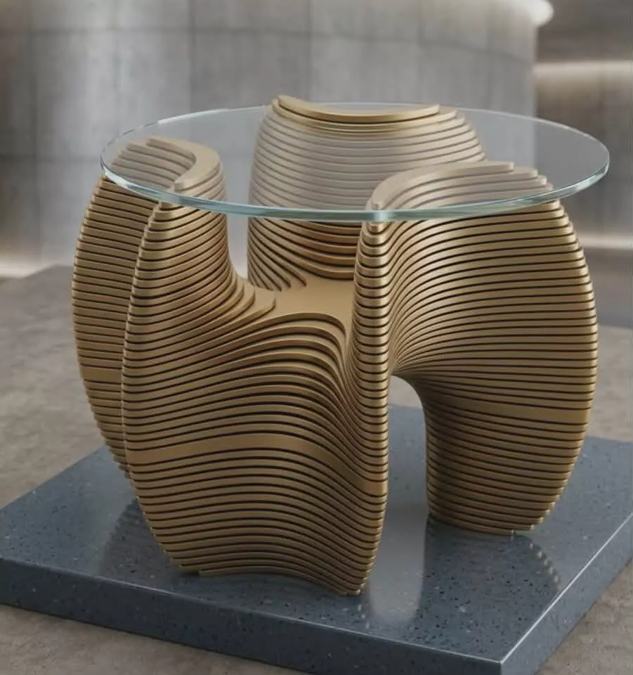 Modern Parametric Coffee Table - CNC Ready DXF Files 3D model | CGTrader