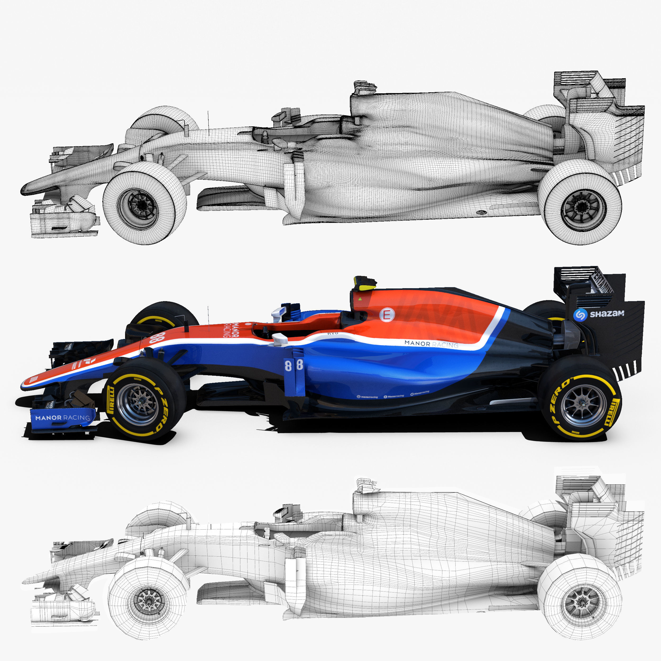 3D model Manor MRT05 Car VR / AR / low-poly rigged | CGTrader