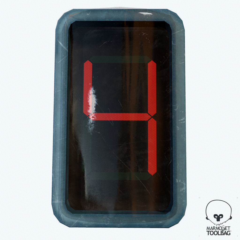 3D model Electronic digits VR / AR / low-poly | CGTrader