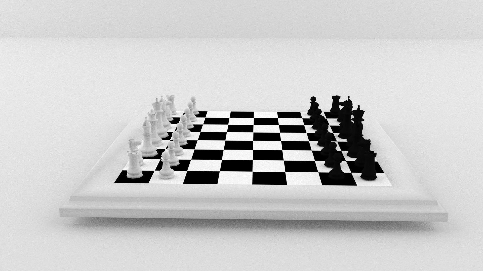3D model Chess Board VR / AR / low-poly | CGTrader