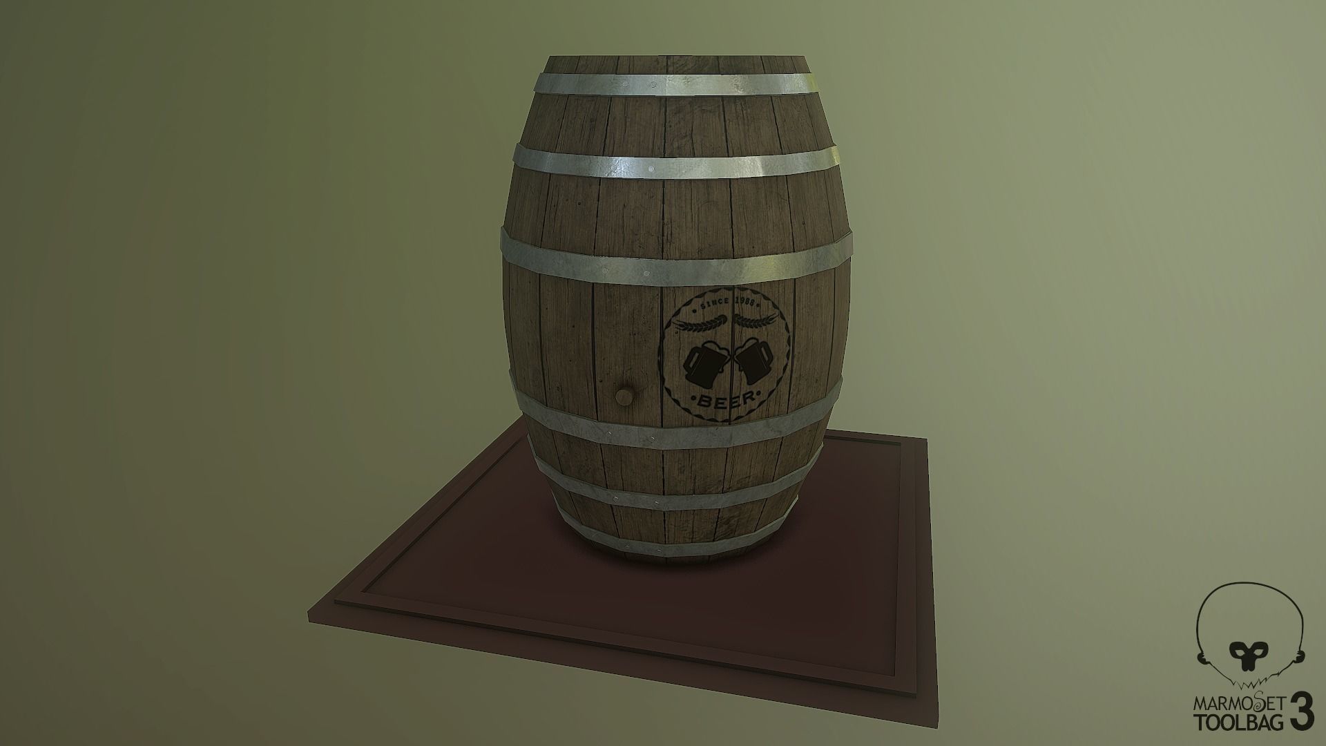 3D model Beer Barrel VR / AR / low-poly | CGTrader