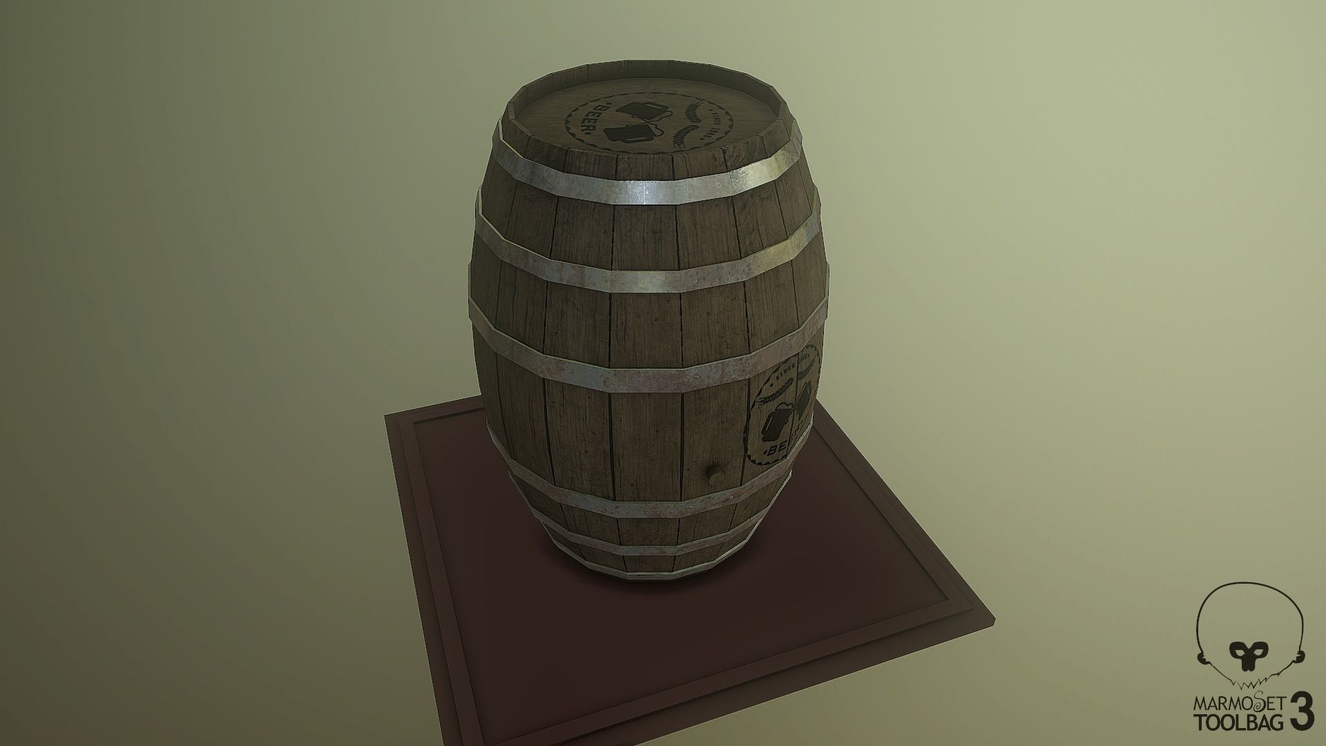 3D model Beer Barrel VR / AR / low-poly | CGTrader