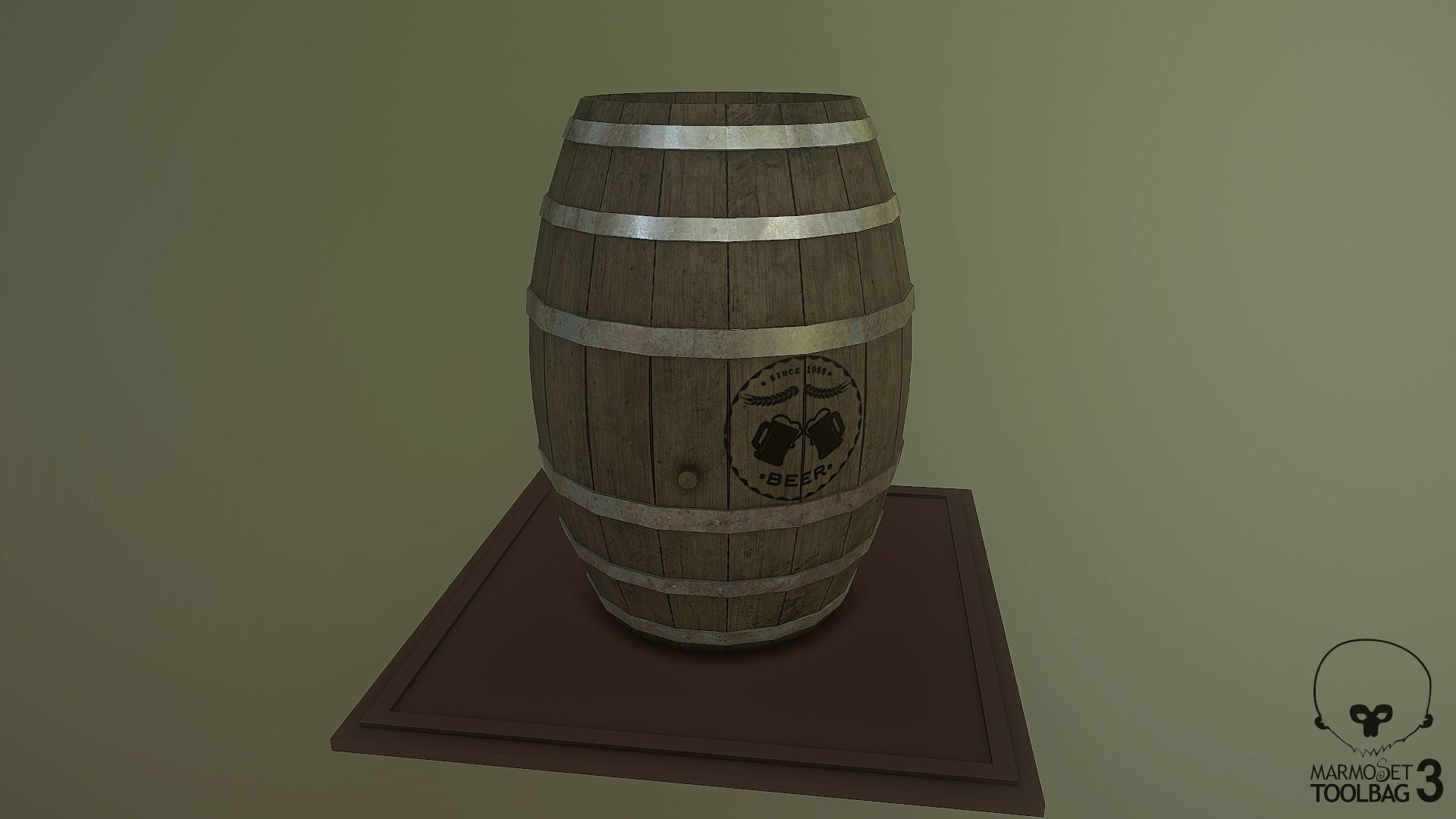 3D model Beer Barrel VR / AR / low-poly | CGTrader