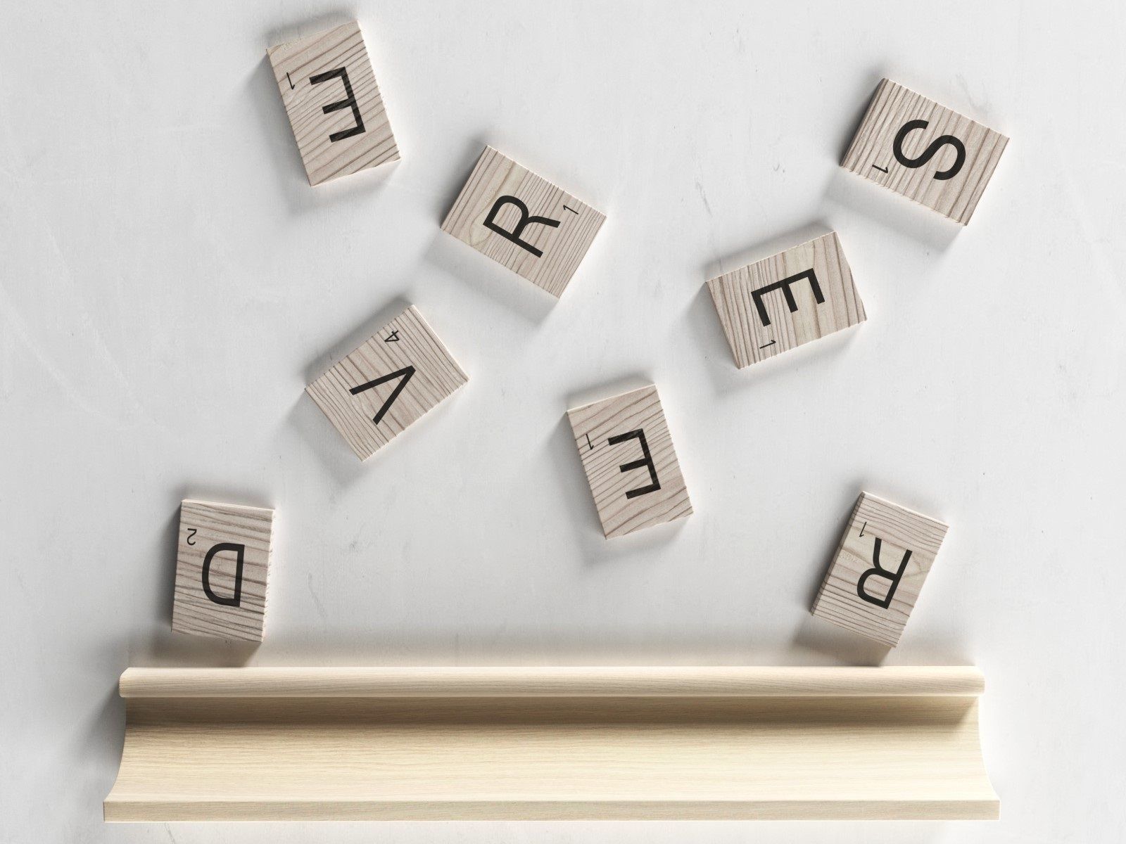 Scrabble Letter Tiles Reserved 3D model | CGTrader