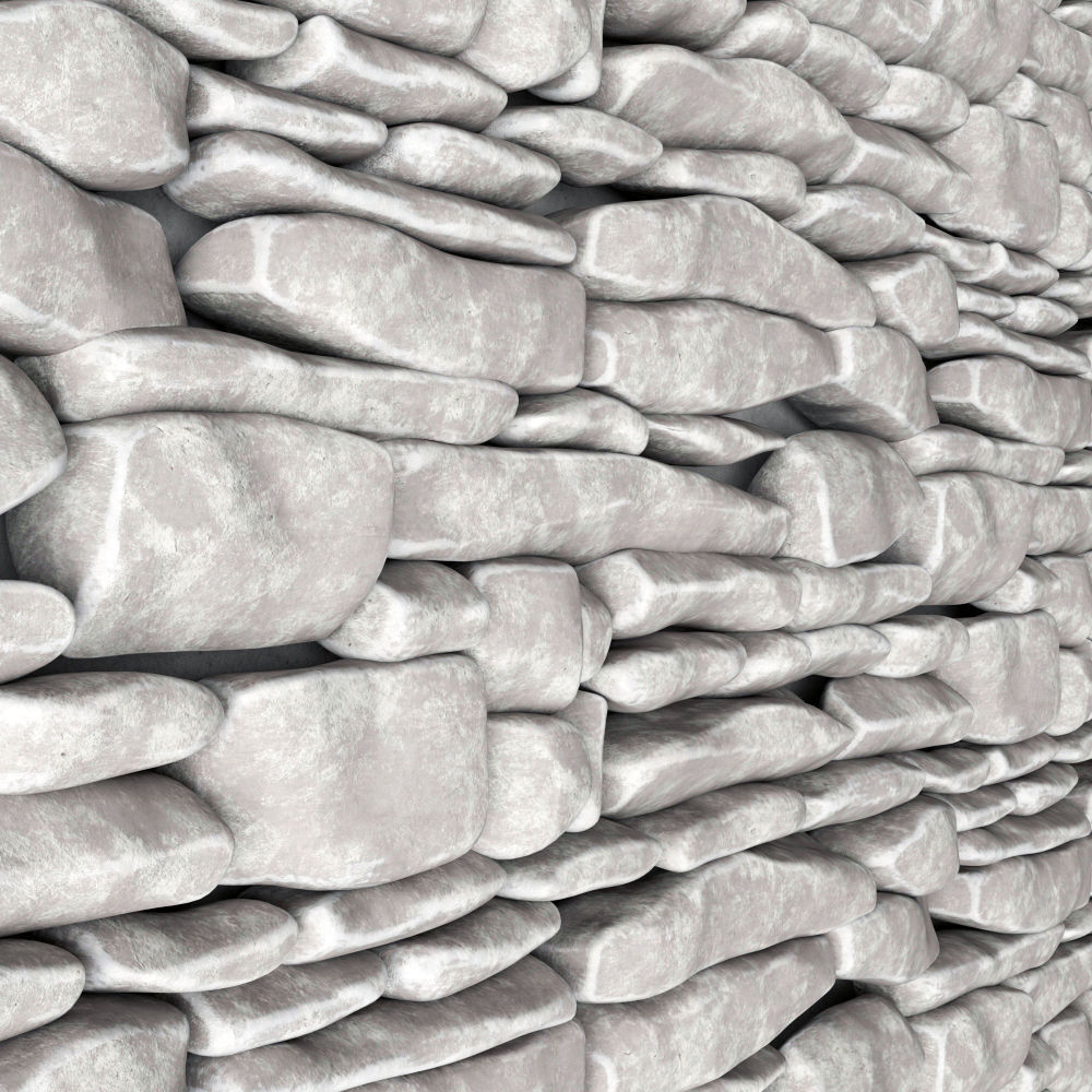 Stone chip rock panel 3D model | CGTrader