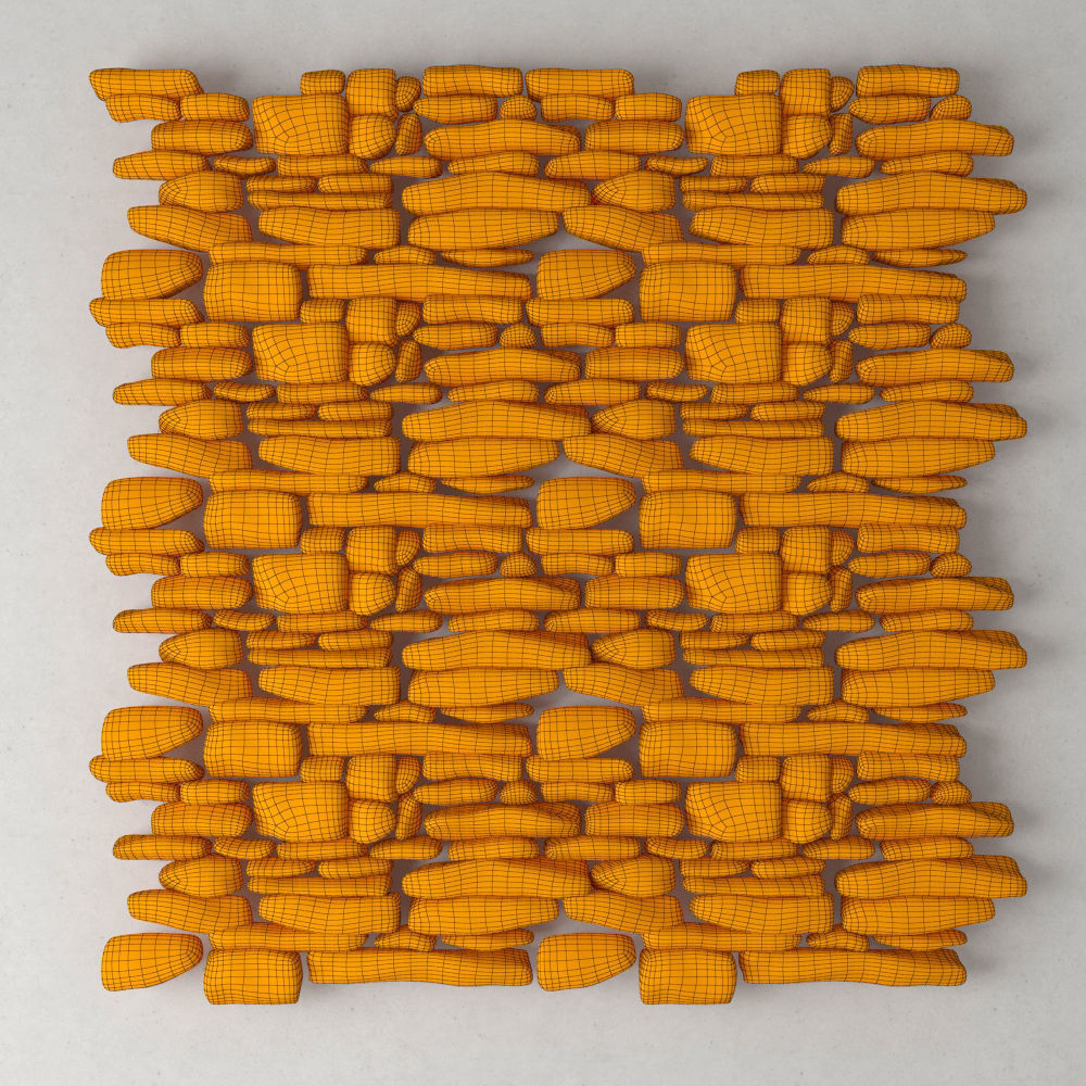 Stone chip rock panel 3D model | CGTrader