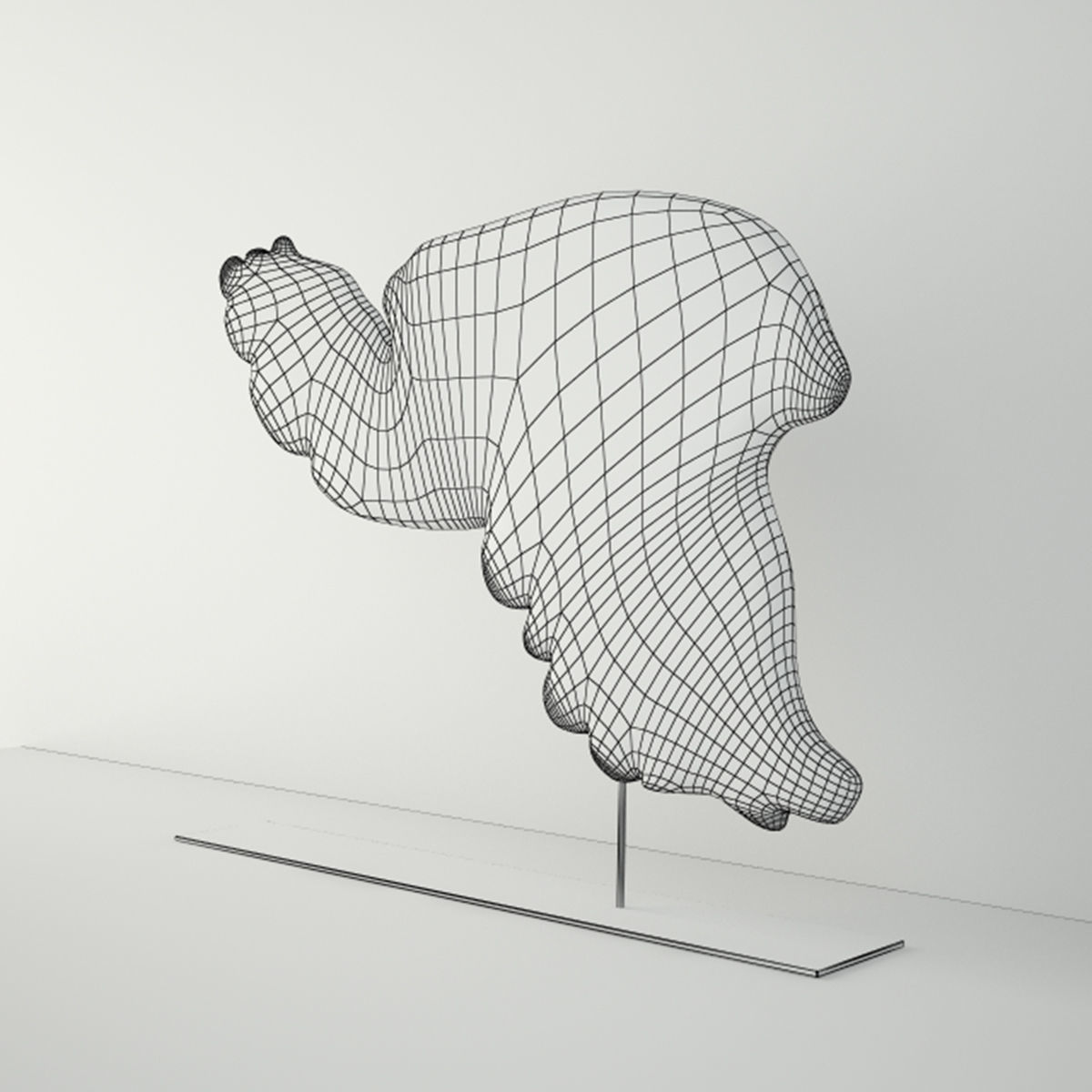 17th Century Italian Carved Wood Wing 3D model | CGTrader