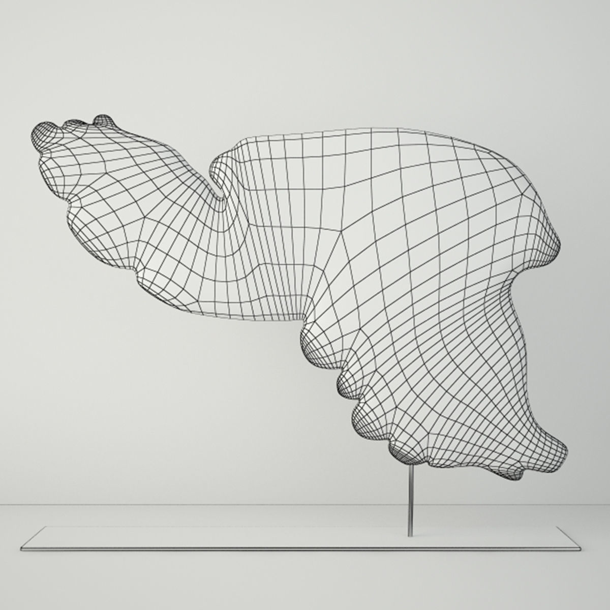 17th Century Italian Carved Wood Wing 3D model | CGTrader