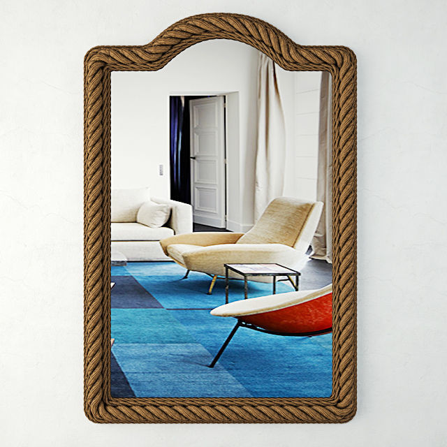 Rectangle Rope Wall Mirror 3D model | CGTrader