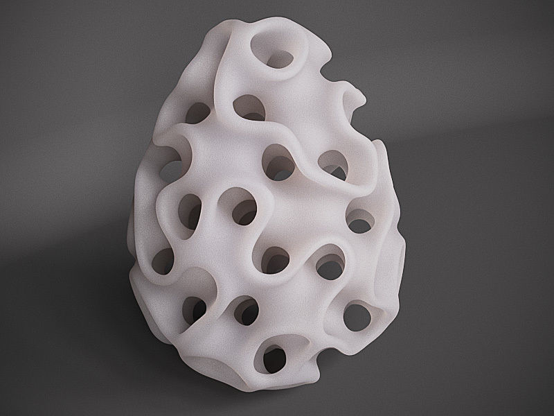 Gyroid Egg 3D model 3D printable | CGTrader