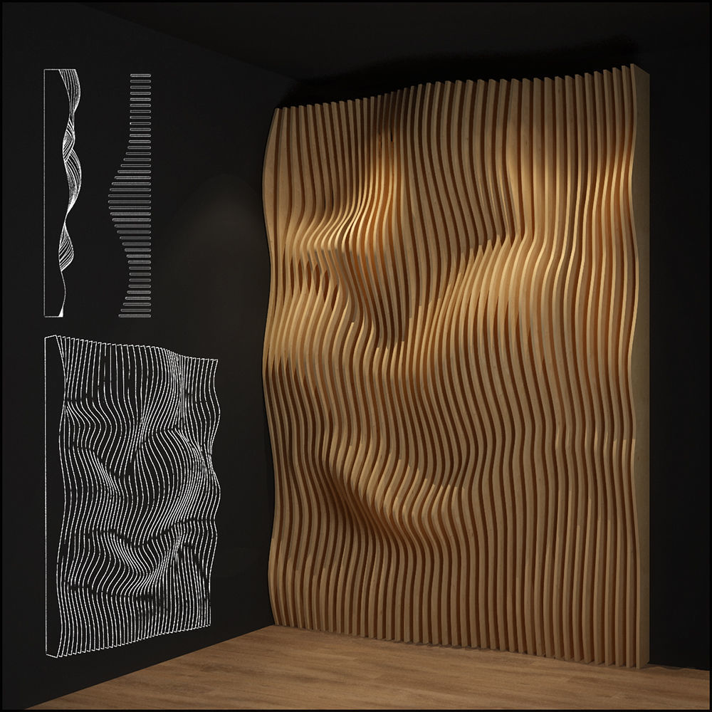 parametric wall furniture 3D | CGTrader