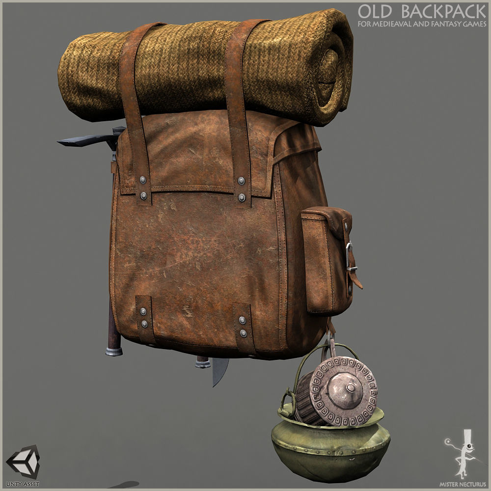 3D model Survival Old Backpack VR / AR / low-poly rigged | CGTrader