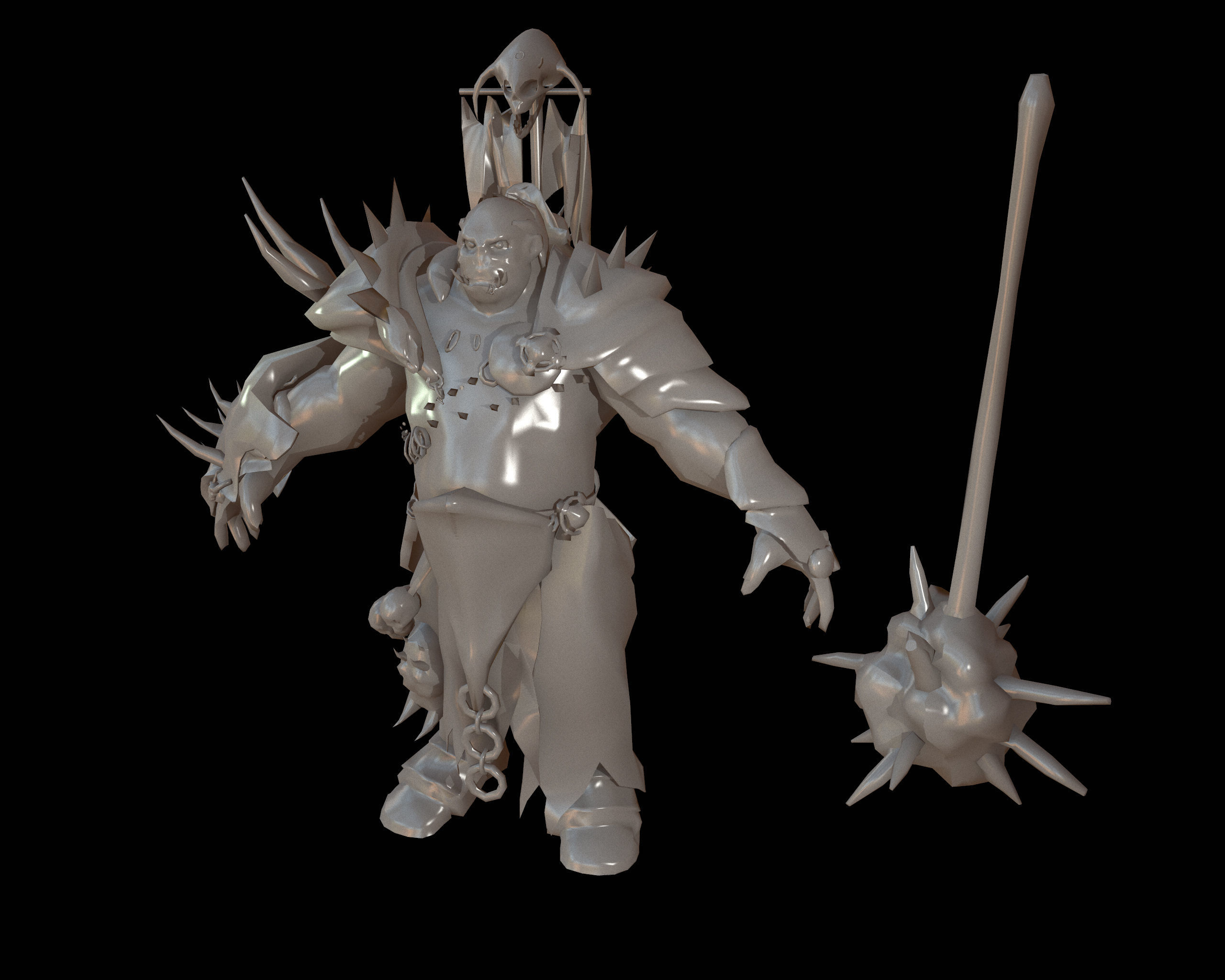 3D model Ork juggernaut VR / AR / low-poly rigged animated | CGTrader