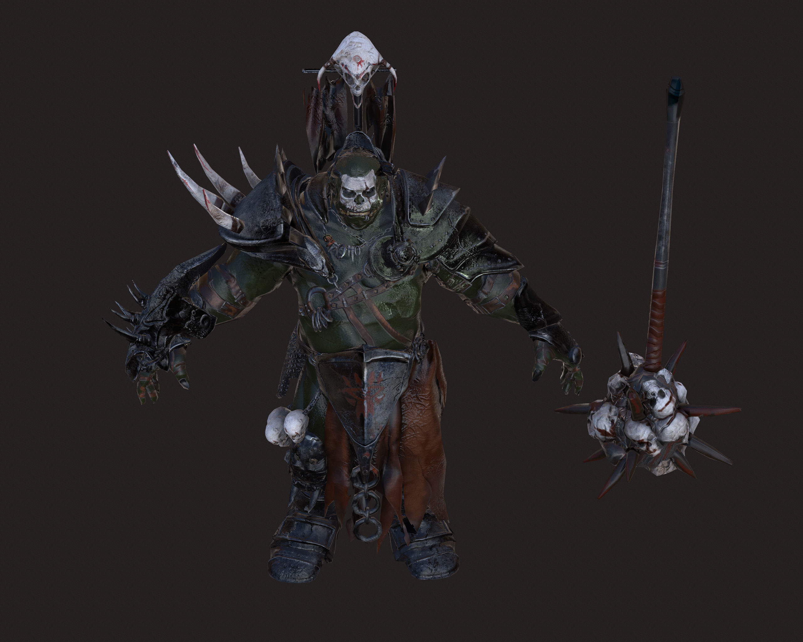 3D model Ork juggernaut VR / AR / low-poly rigged animated | CGTrader
