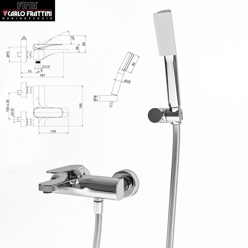 FIMA QUAD F3724 shower 3D model | CGTrader