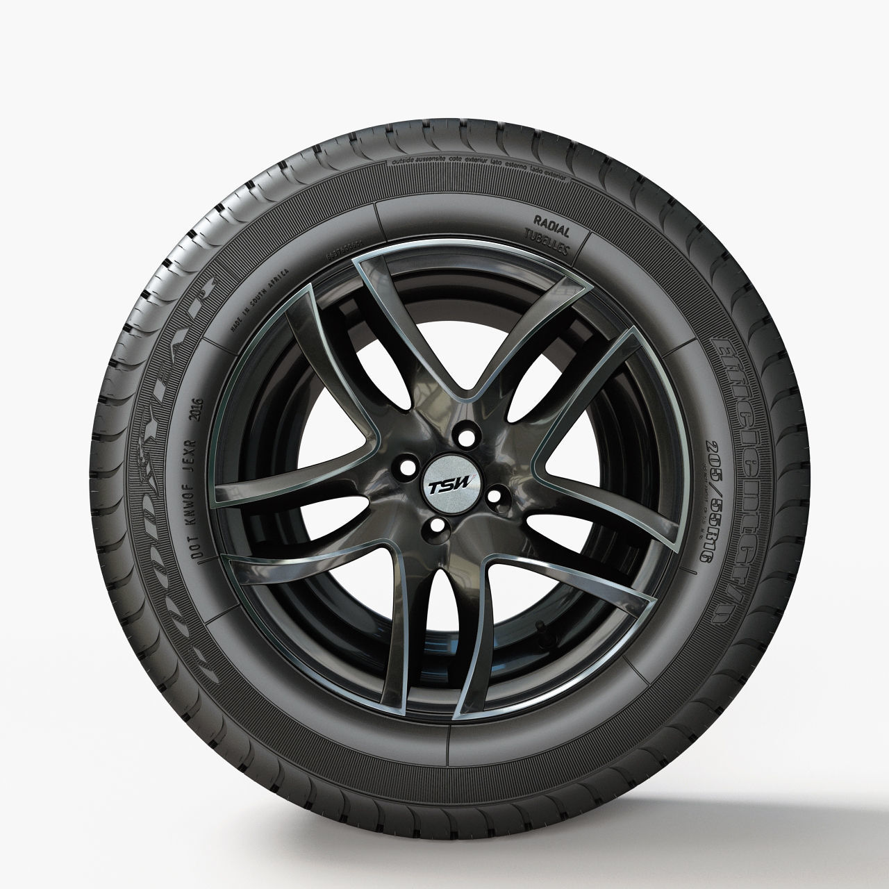 Rim and Tire R16 3D model | CGTrader