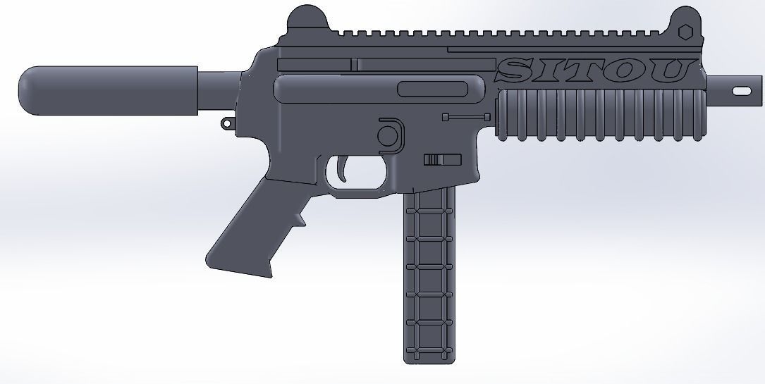 3D model GUN 9mm Ar-15 Pistol VR / AR / low-poly | CGTrader
