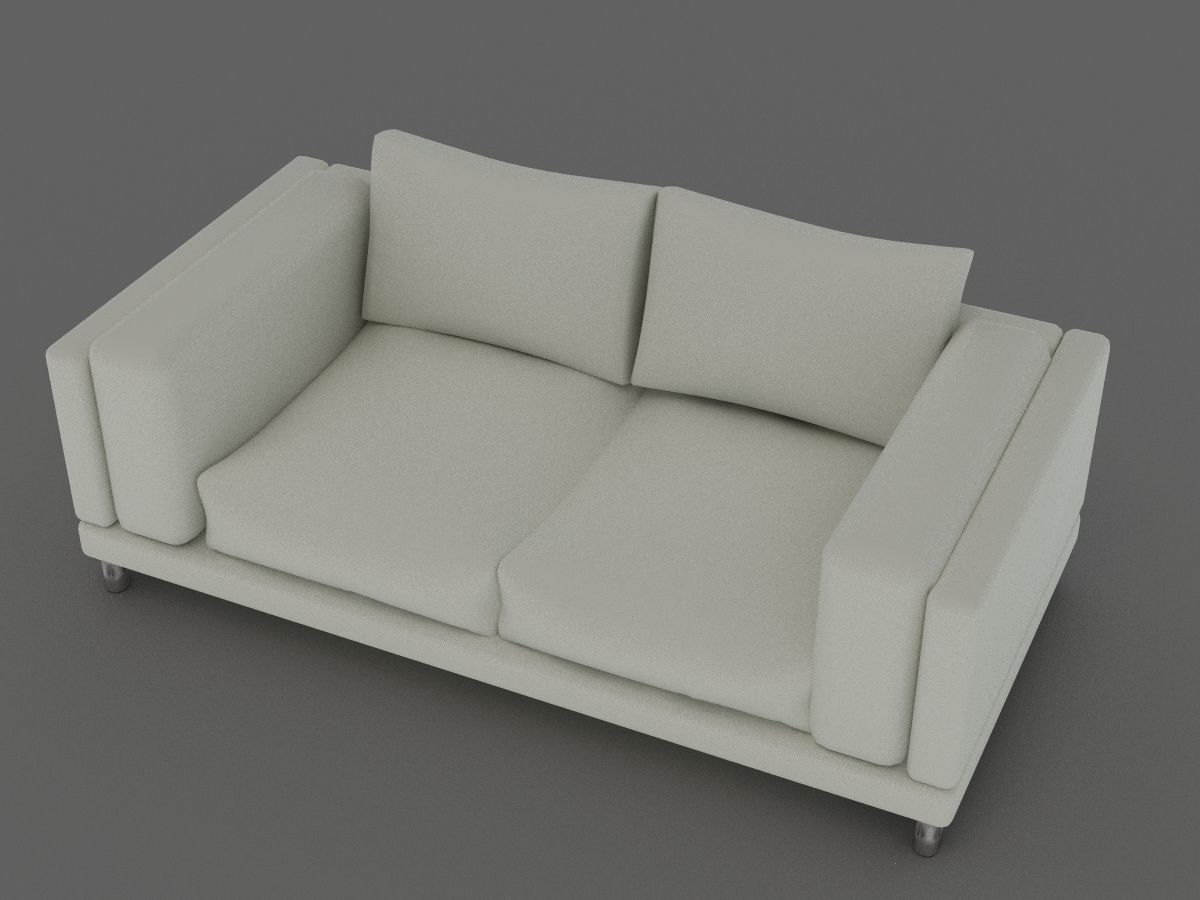 2 Seater Modern Sofa free 3D model | CGTrader