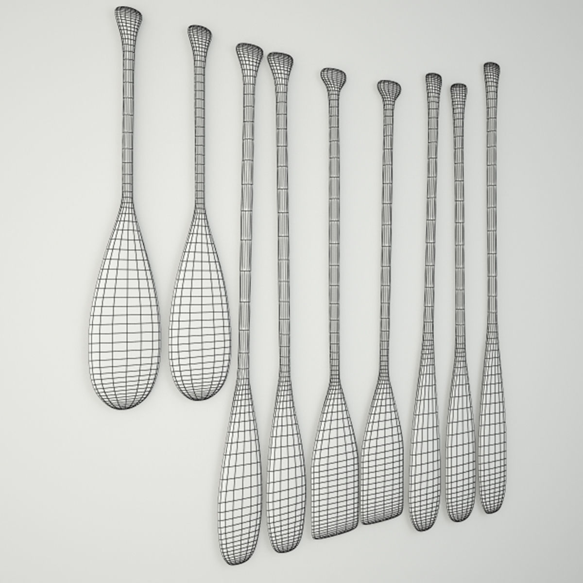 Canoe Paddles 3D model | CGTrader