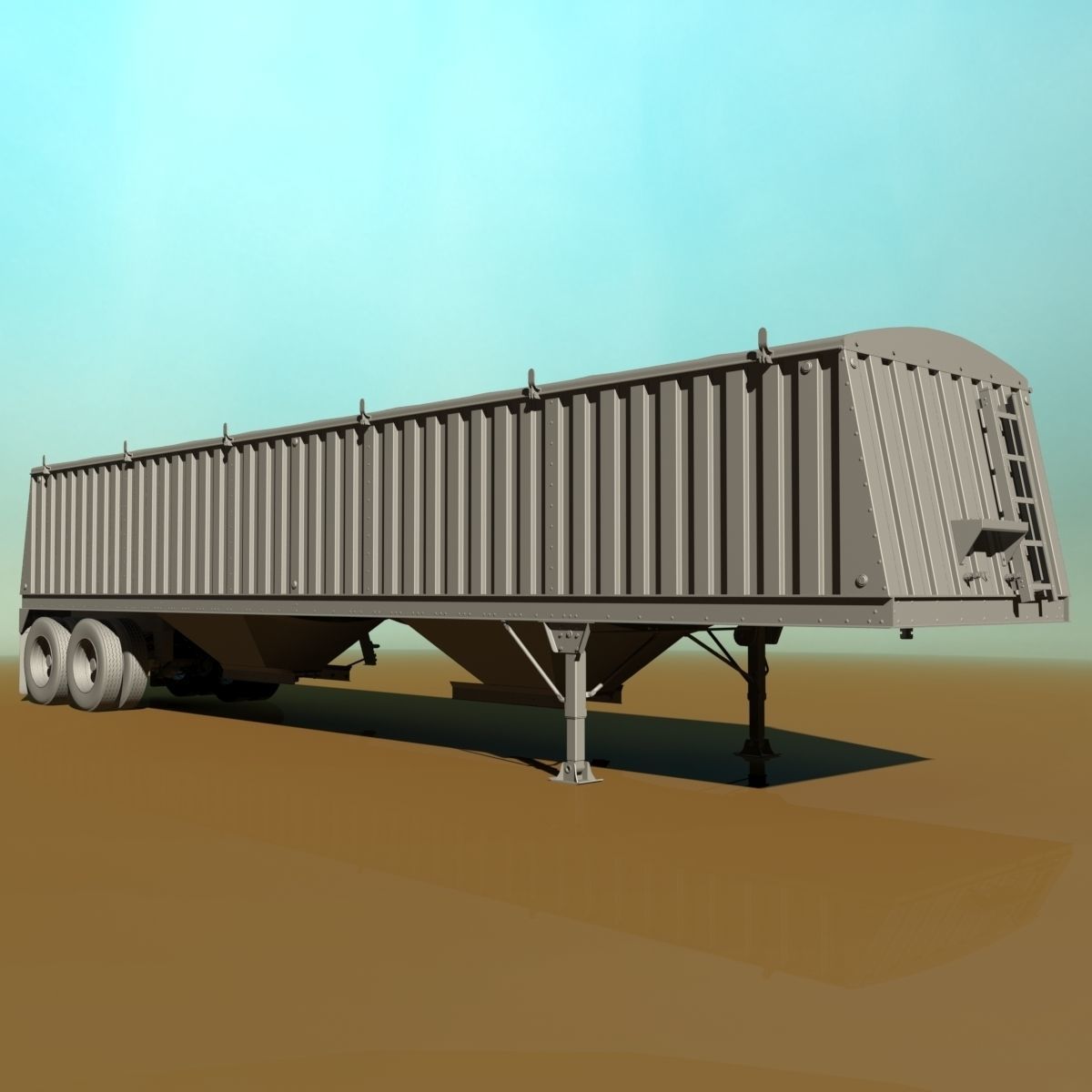 Grain Trailer 3D model | CGTrader