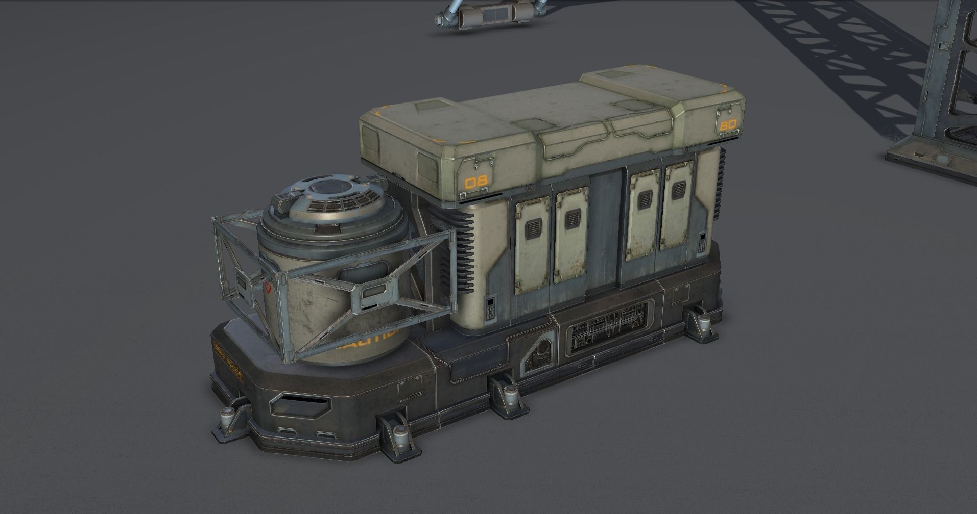 3D model Modular Sci-Fi Space Base Location and Props - low poly VR ...