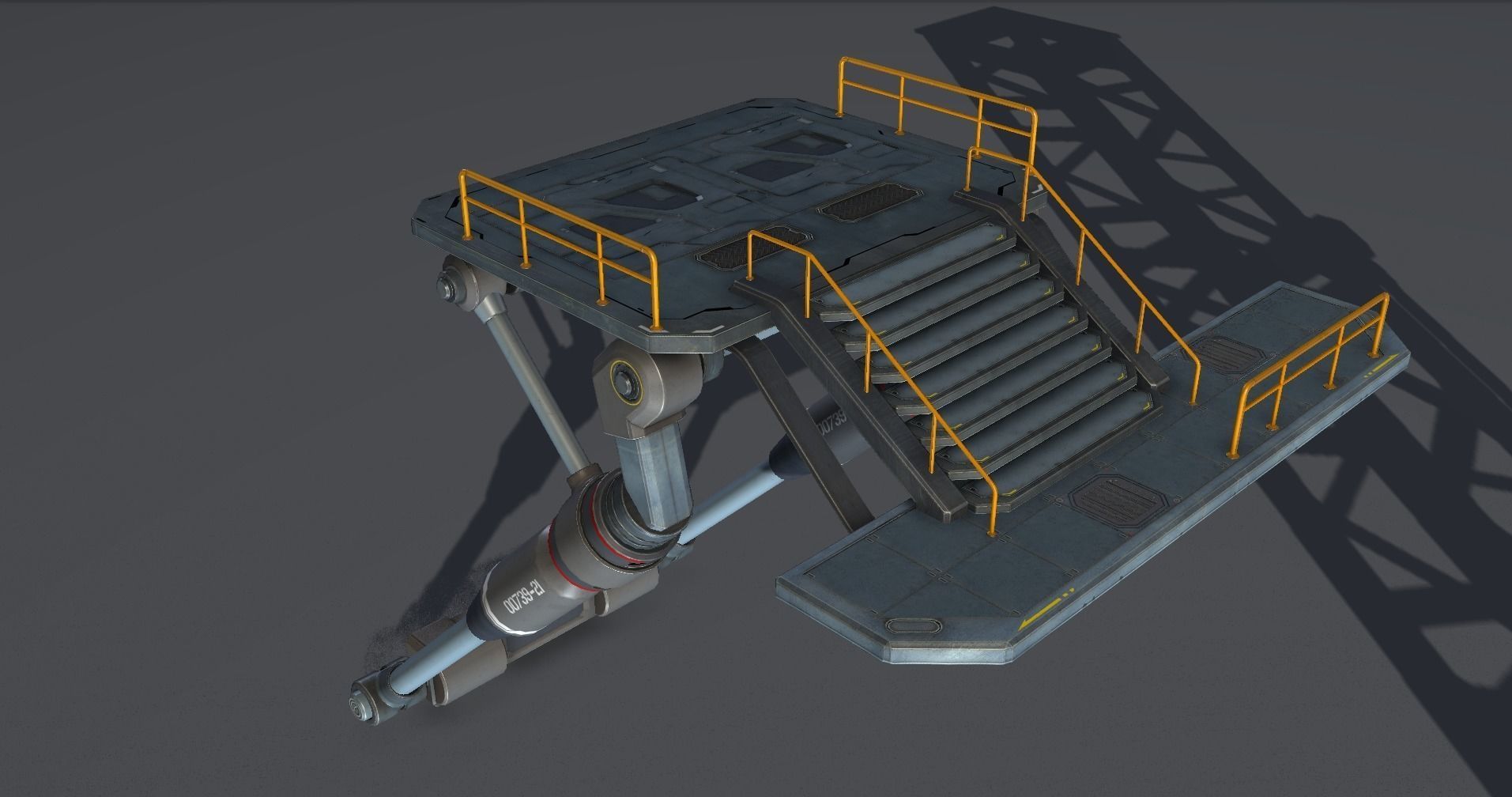 3D model Modular Sci-Fi Space Base Location and Props - low poly VR ...