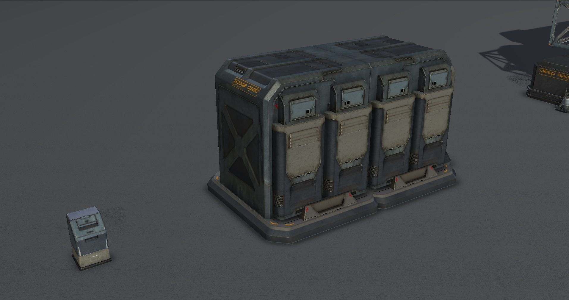 3D model Modular Sci-Fi Space Base Location and Props - low poly VR ...