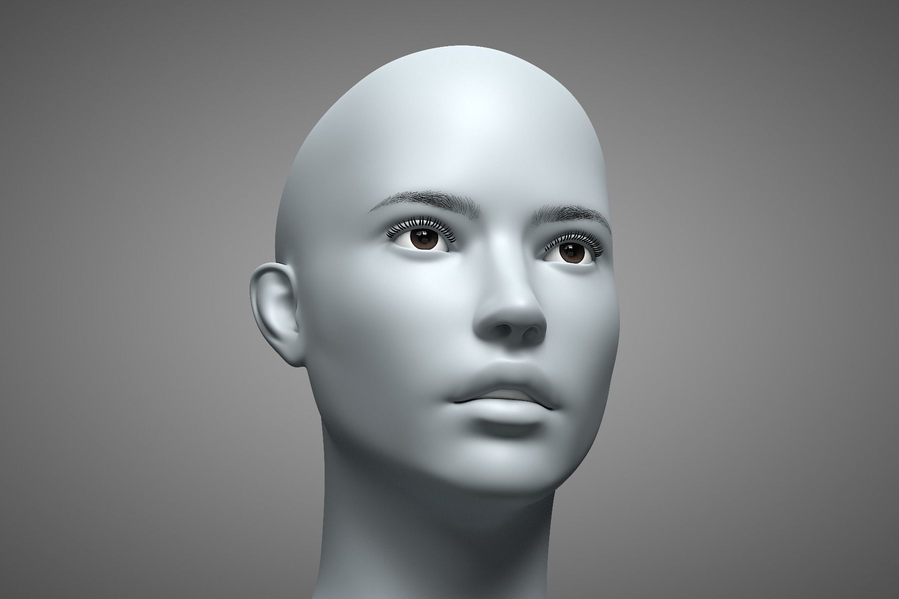 Female Head 3 3D model | CGTrader