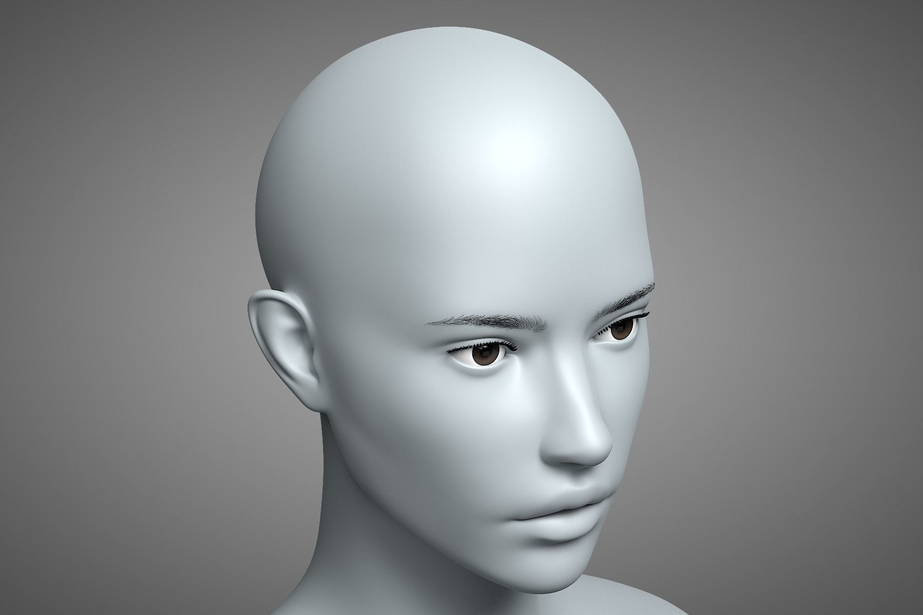 Female Head 3 3D model | CGTrader
