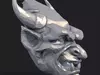 Gargoyle Demon Head Low Poly Gothic Mask STL 3D model 3D printable ...