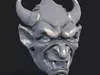 Gargoyle Demon Head Low Poly Gothic Mask STL 3D model 3D printable ...