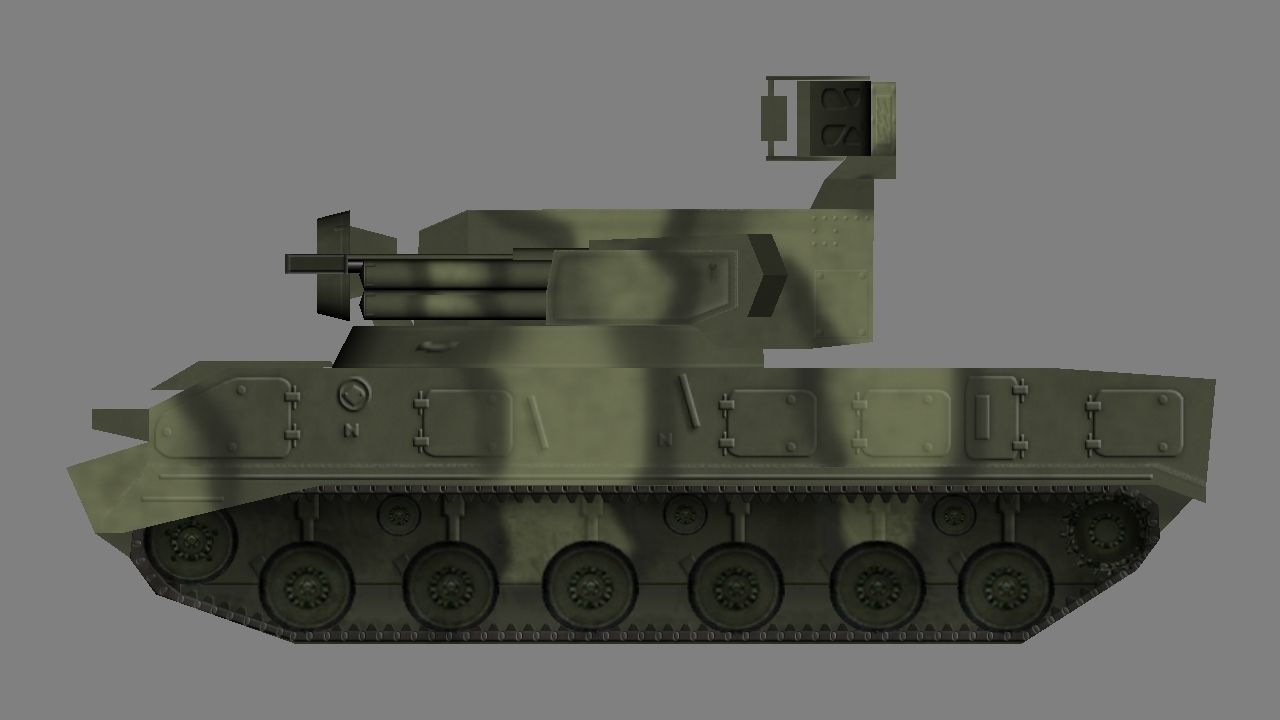 3D model SA-19 Grison Tunguska VR / AR / low-poly | CGTrader