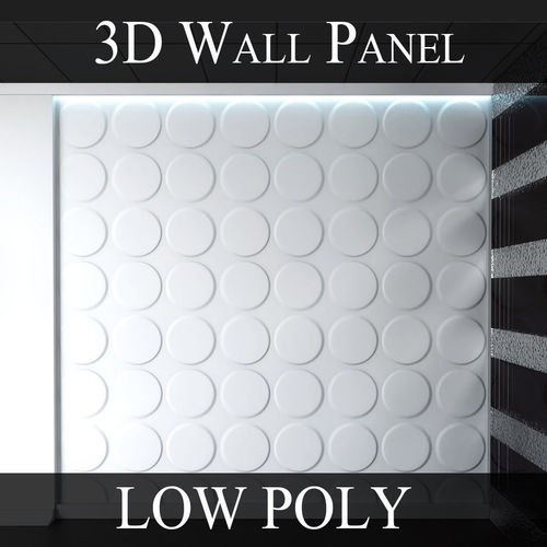 3D model 3D Wall Panel - LOW POLY - Ellipses VR / AR / low-poly | CGTrader