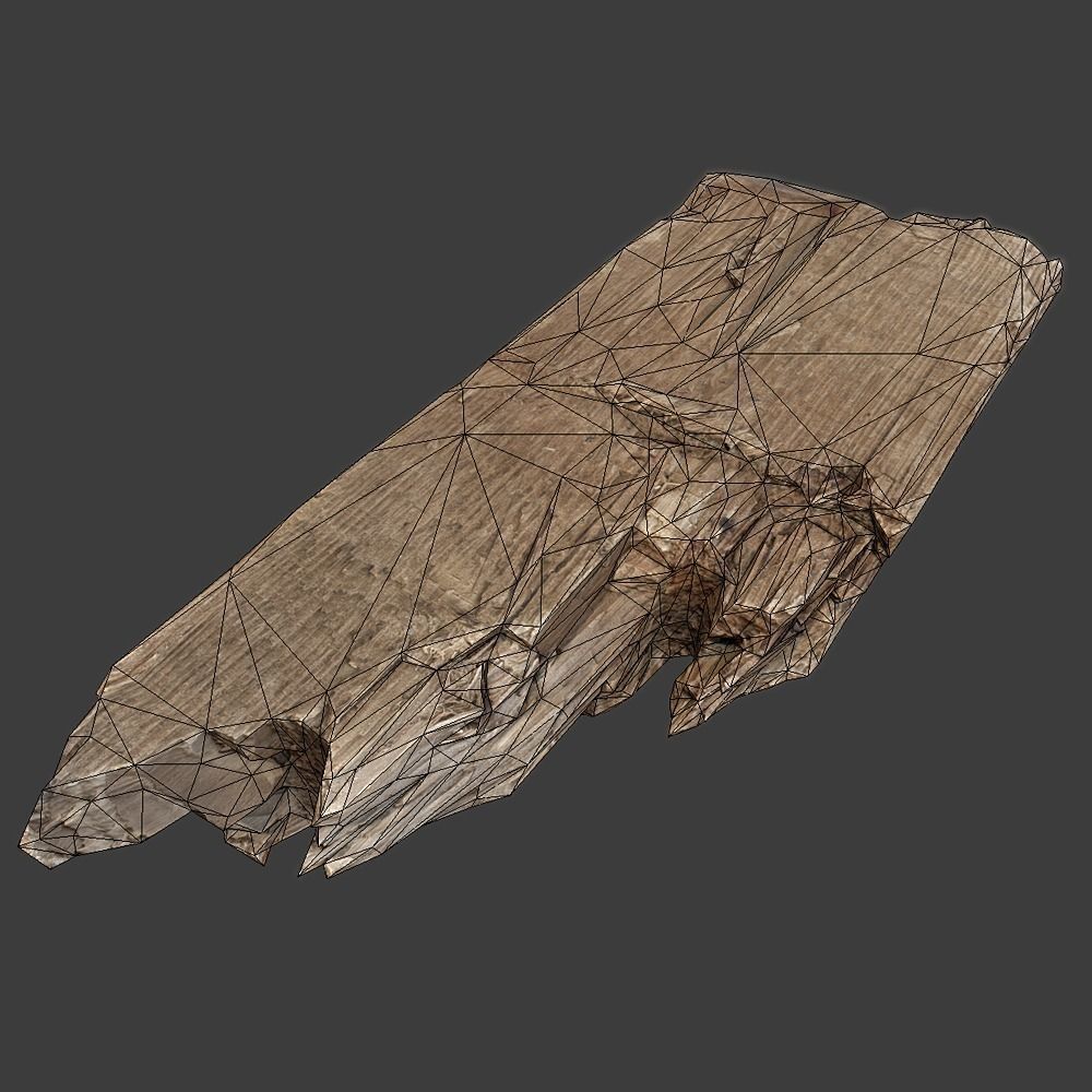 3D model Wood Plank Debris VR / AR / low-poly | CGTrader