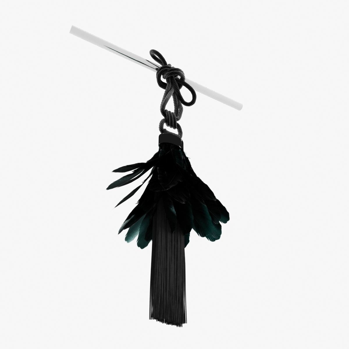 raven feather curtain tassel 3D model | CGTrader